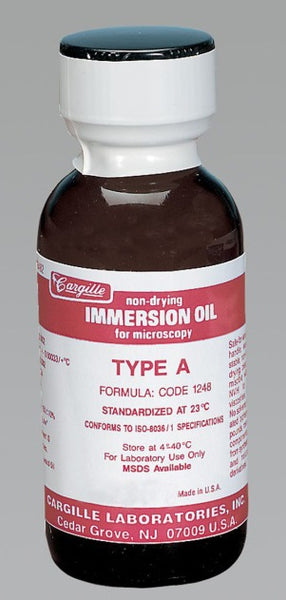 1oz Microscope Immersion Oil A, 1.5180nD Refractive Index Non-Drying M ...