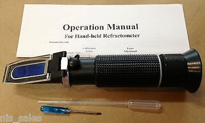 RHS-10ATCc Black Salinity Refractometer Dual Scale PPT & SG + 35ppt St ...